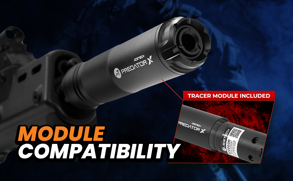 Acetech Predator X Airsoft Tracer Unit - Green & Red Tracer BB's ...