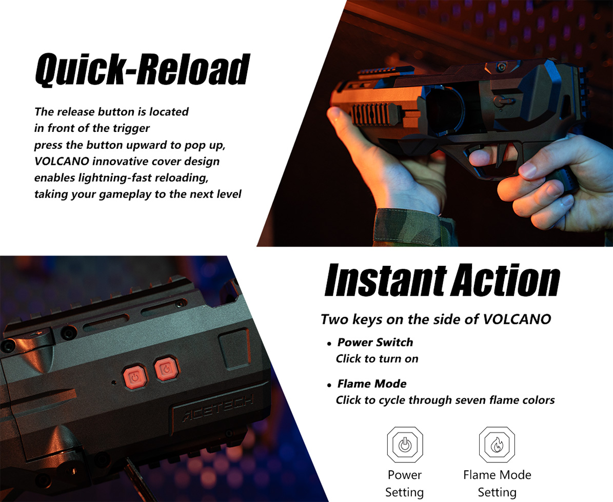 Acetech Volcano 40mm Airsoft Grenade Launcher With Tracer - Airsoft Central