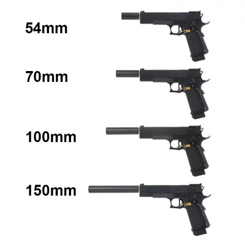 LayLax MODE-2 Carbon Fibre FAT Airsoft Silencer 150mm Long - Airsoft ...