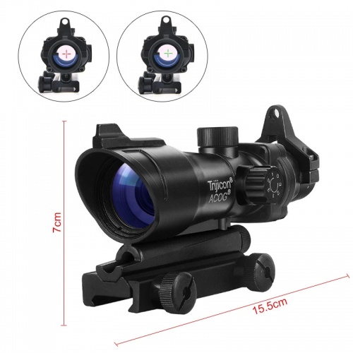 Airsoft Red Dot Optical ACOG Scope 1X32 - Airsoft Central