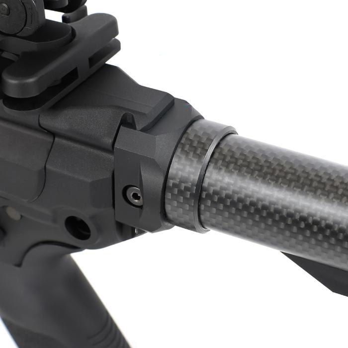 LayLax F.FACTORY Airsoft M4 Carbon Stock Buffer Tube - Airsoft Central
