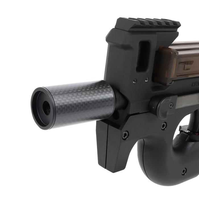 LayLax MODE-2 Carbon Fibre FAT Silencer 54mm Long - Airsoft Central