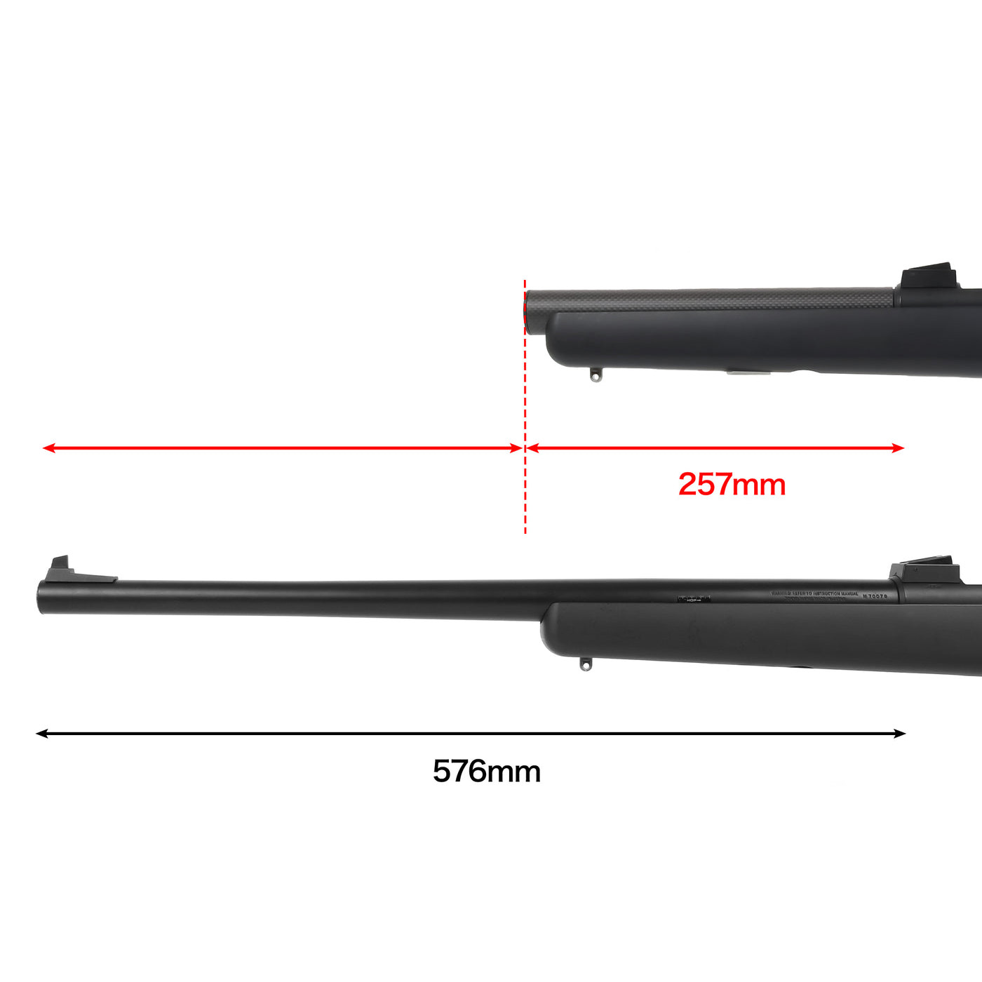 LayLax PSS Short Carbon Outer Barrel for Tokyo Marui VSR-10 - Airsoft ...