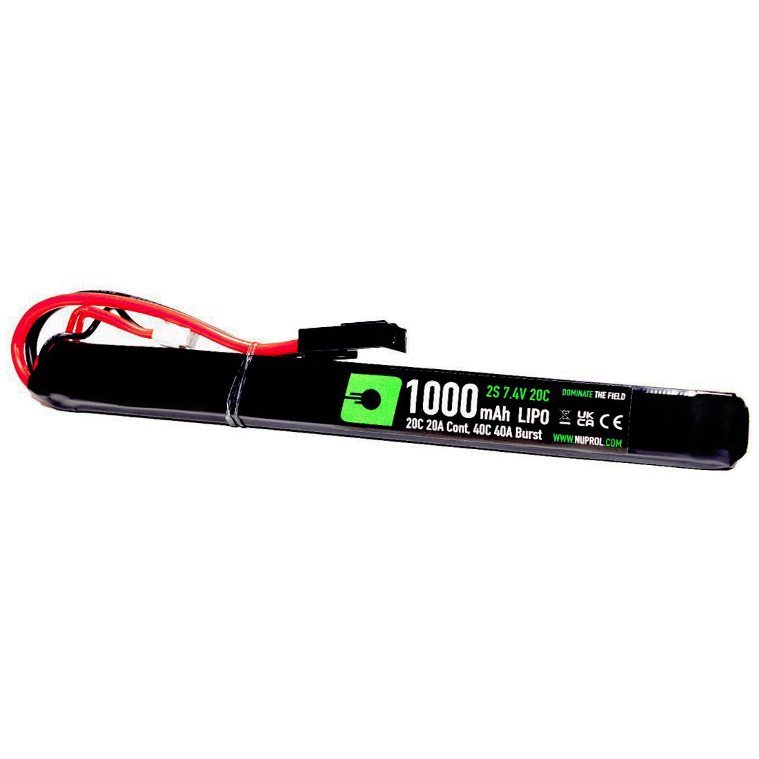 Nuprol Power 1000mah 7.4v 20C LiPo AK Slim Stick Battery - Mini Tamiya ...