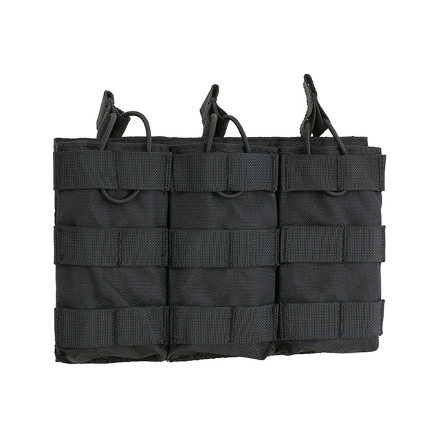8Fields Modular MOLLE Triple 5.56 Magazine Pouch - Black - Airsoft Central