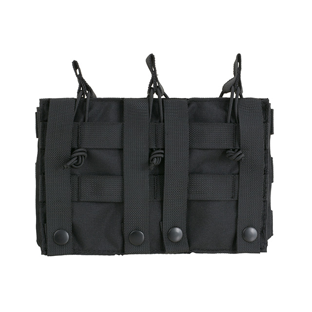 8Fields Modular MOLLE Triple 5.56 Magazine Pouch - Black - Airsoft Central