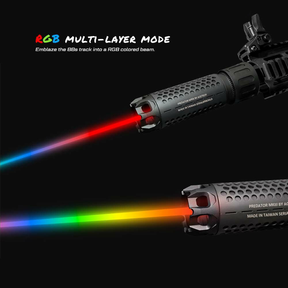 Acetech Predator MKIII Airsoft Quick Release Tracer - RGB Muzzle Flash ...