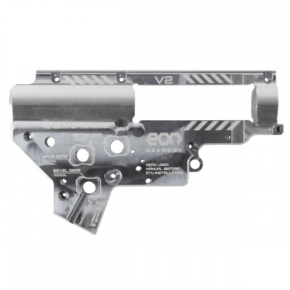 Gate EON Airsoft Version 2 V2 Billet Aluminium Gearbox Shell - Silver ...