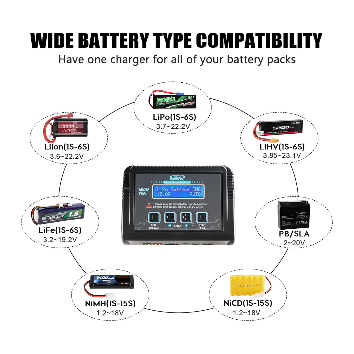C150 NiMh & LiPo Balance Airsoft Battery Charger - Airsoft Central
