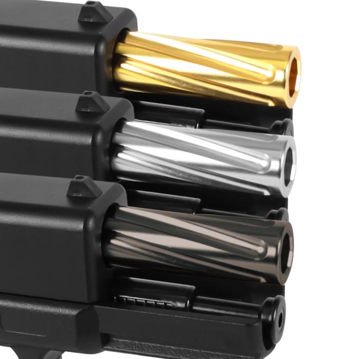 LayLax NINE BALL Tokyo Marui Glock 19 Non-Recoiling Fixed Twisted Outer ...