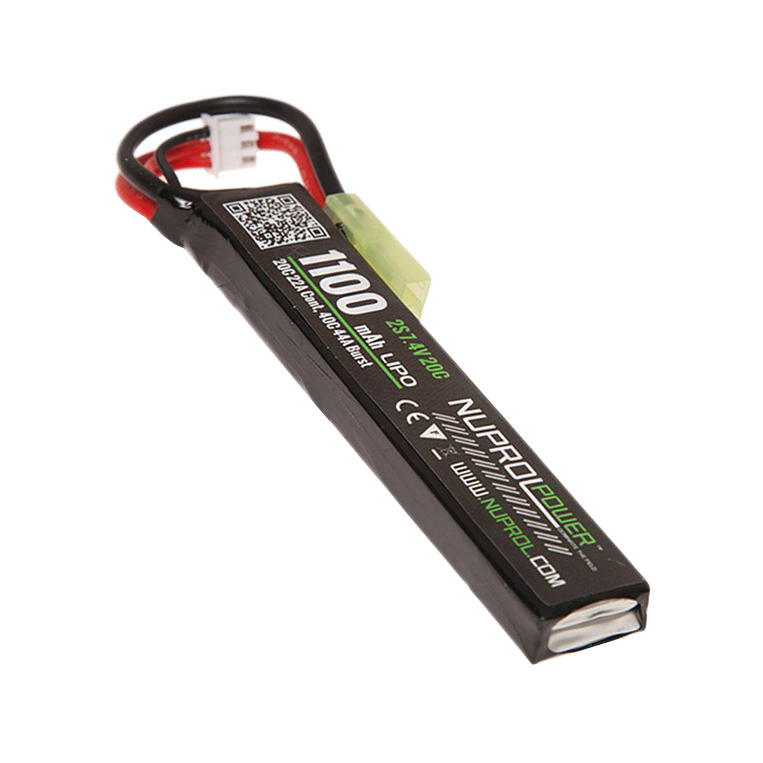 Nuprol Power 1100mah 7.4 V 20C LiPo Stick Airsoft Battery - Mini Tamiya ...