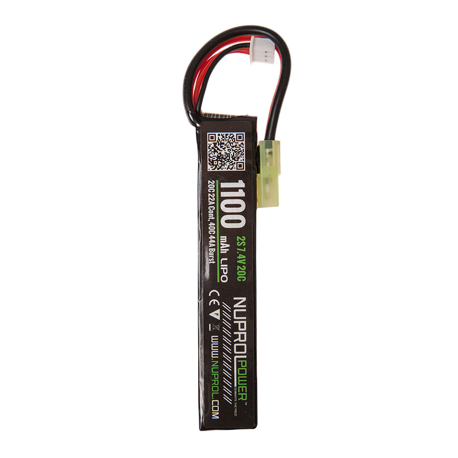 Nuprol Power 1100mah 7.4 V 20C LiPo Stick Airsoft Battery - Mini Tamiya ...